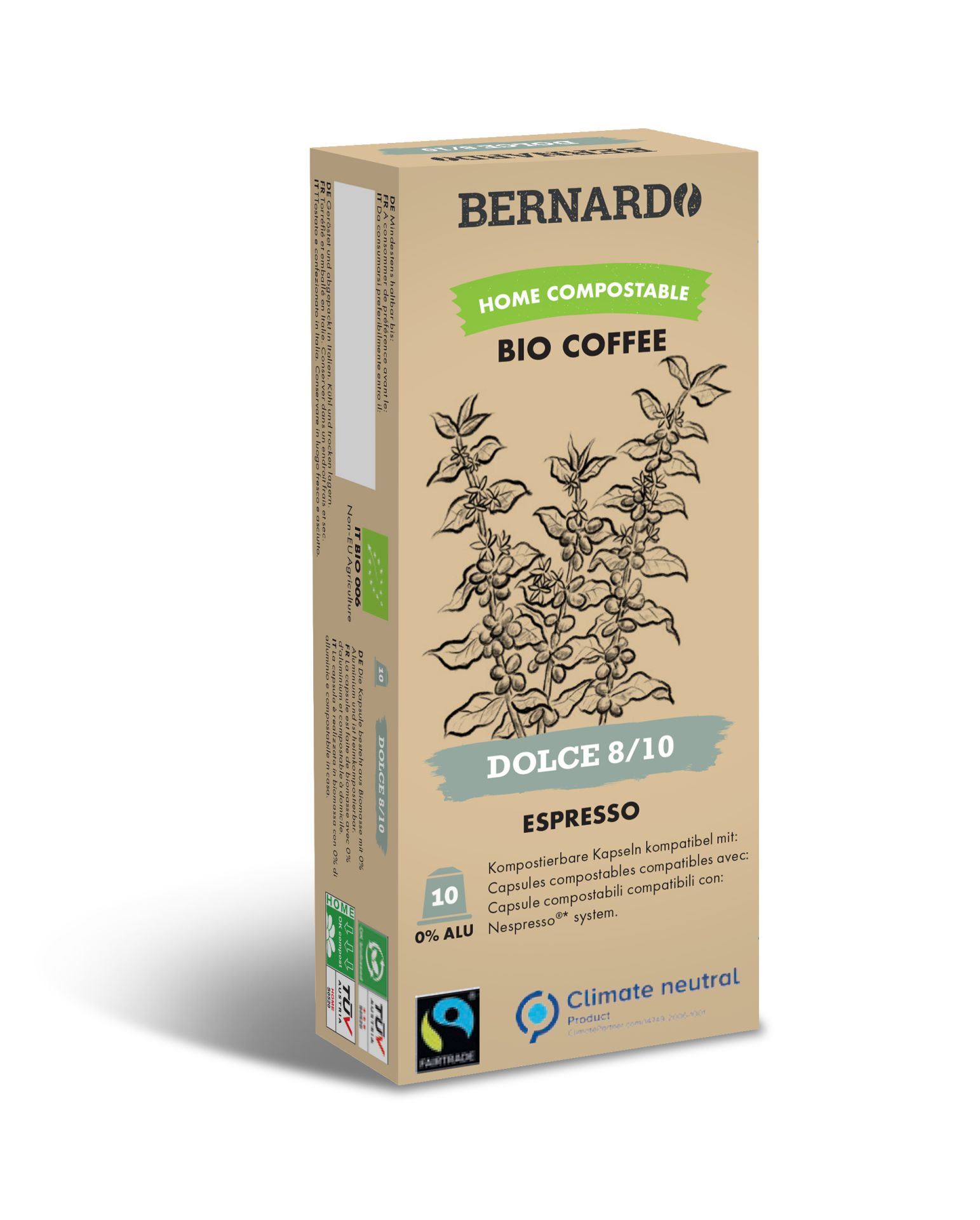 Bernardo Espresso Dolce bio 10Stk | SW10161